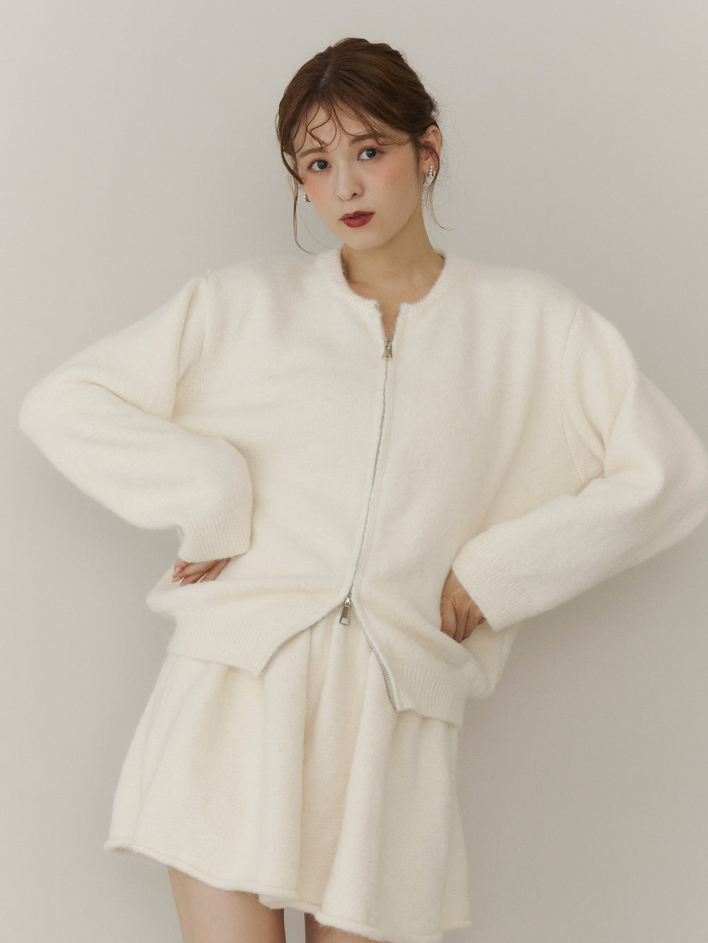 アルパカタッチジップニット[セットアップ可能]